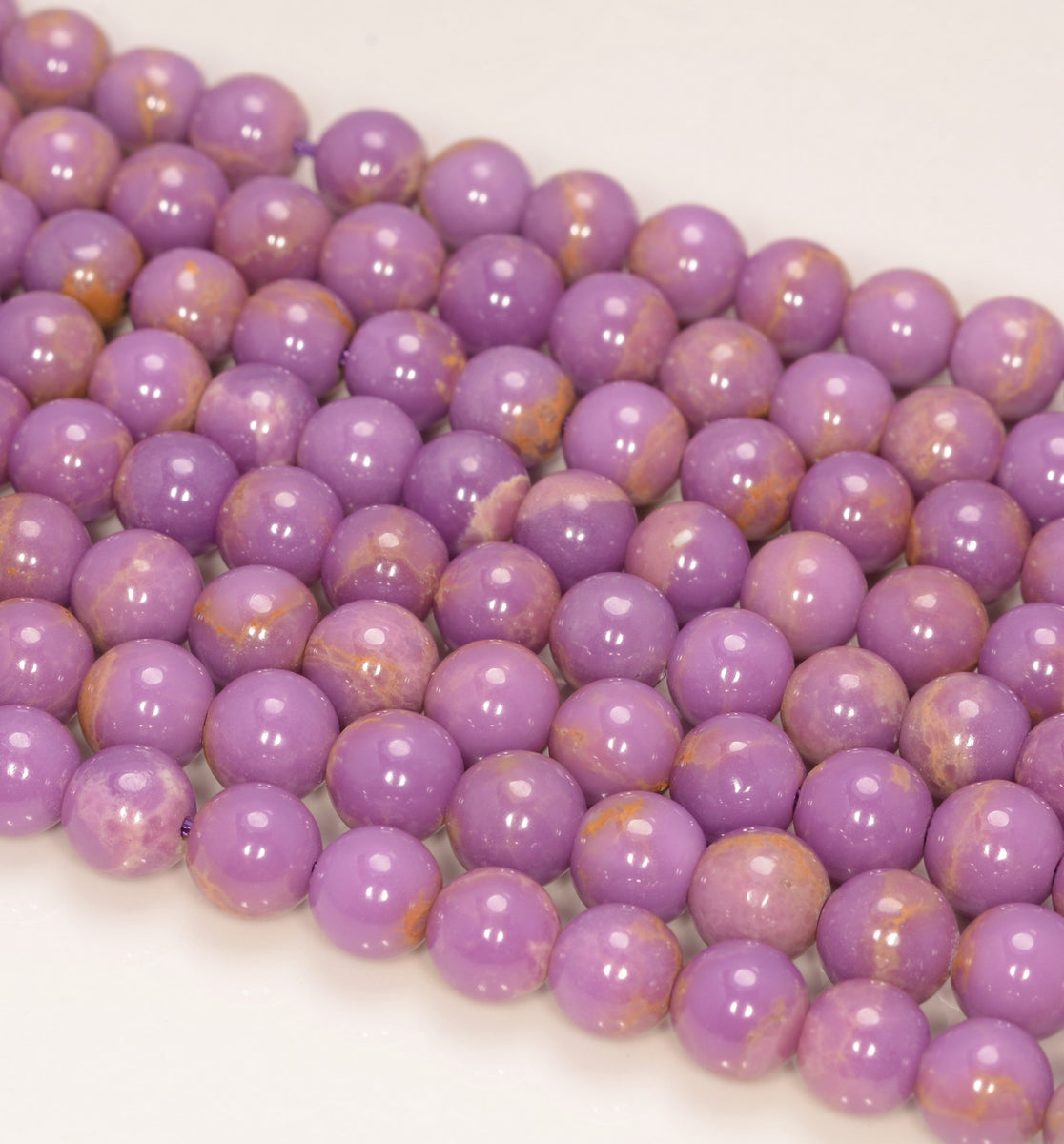 5MM Genuine Phosphosiderite Gemstone Grade A Purple Round Loose Beads – DayBeads