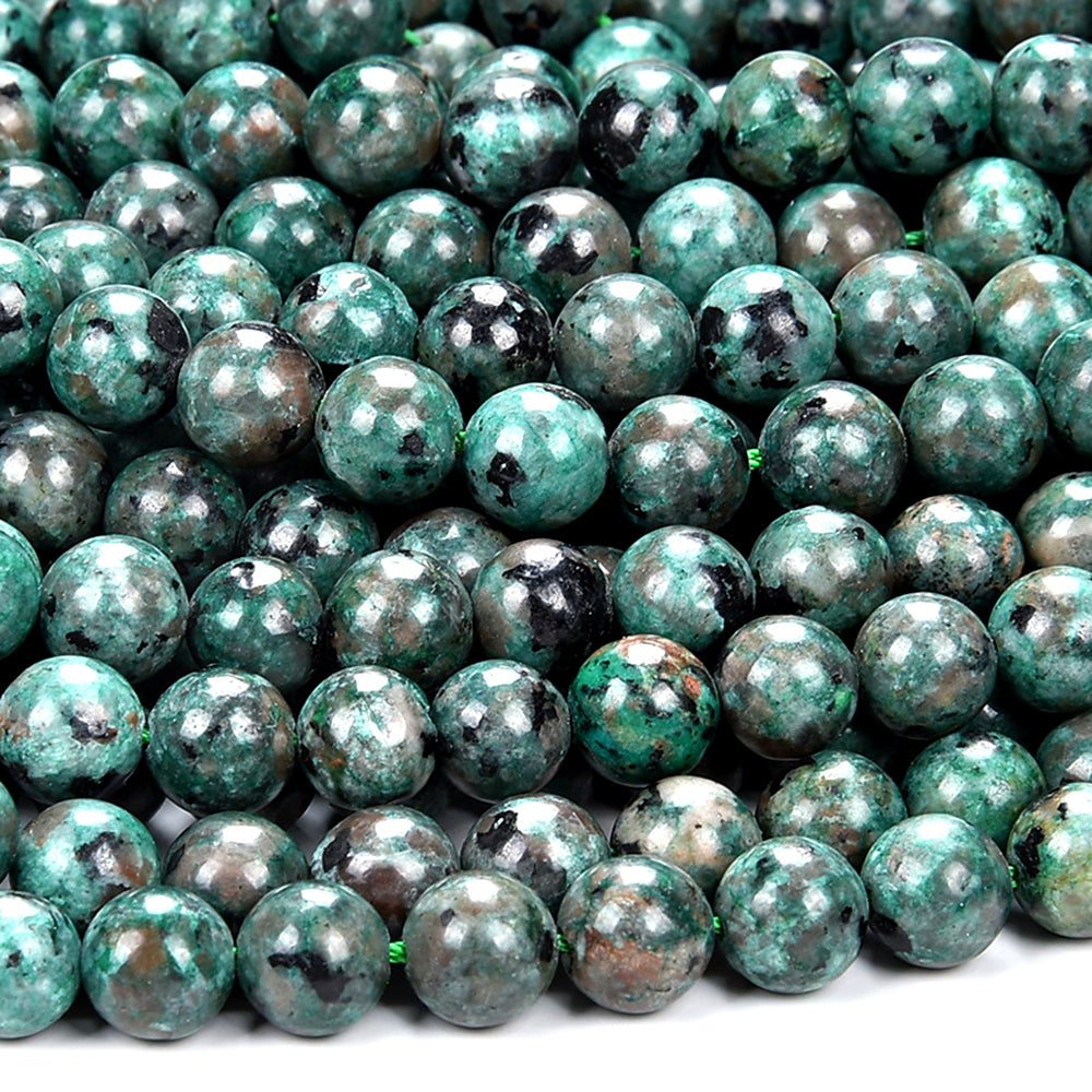 Green Yooperlite UV Reactive Gemstone Round 8MM Loose Beads (D484 ...