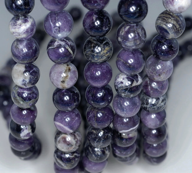 11MM Purple Stone Gemstone ROUND Loose Beads 16 inch Full Strand (9018 ...